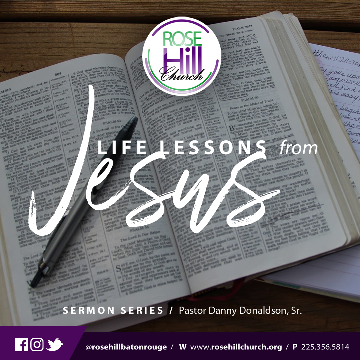 Life Lessons from Jesus – Rose Hill Church